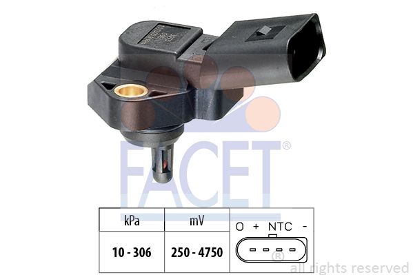 111423 FACET Air Pressure Sensor, height adaptation | Sensor, boost pr ...